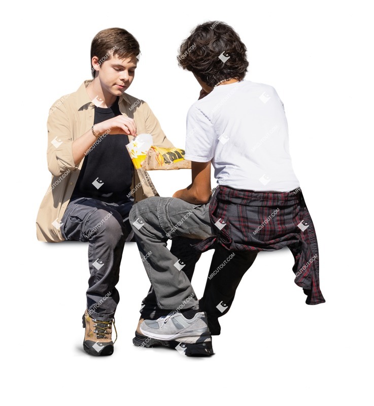 Group of friends eating people png (19703)