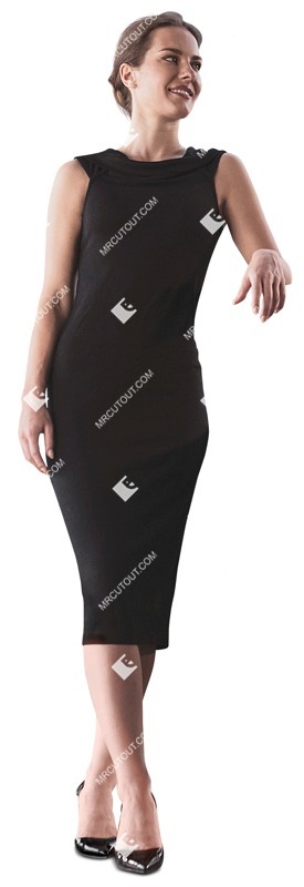 Woman standing cut out people (12177)